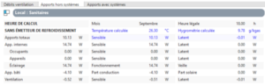 Figure 3 Exemple de calcul en été d’un sanitaire | BBS Slama